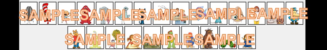 Book Character Posters Black Border - Etsy