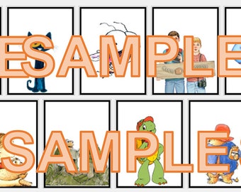 100 Book Character Posters Black Border (no Background) - Etsy