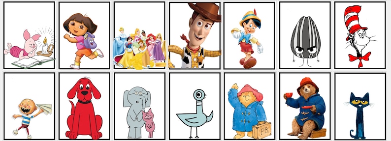 100 Book Character Posters No Border or Background! - Etsy