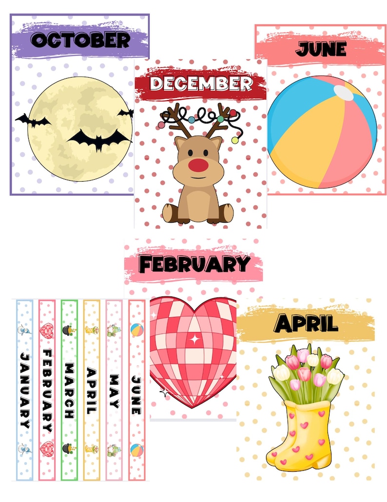 Monthly/ Seasonal Binder Covers and Spines - Etsy