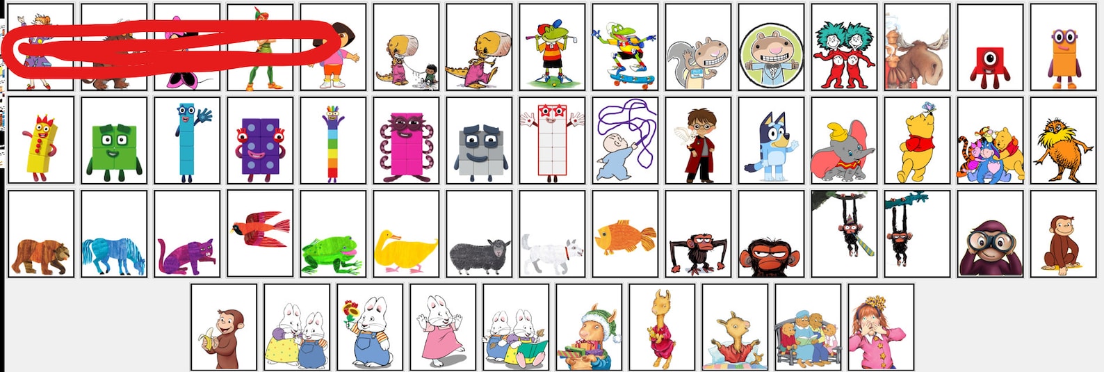 Part 2 of 2 Book Character Posters Black Border NO BACKGROUND - Etsy