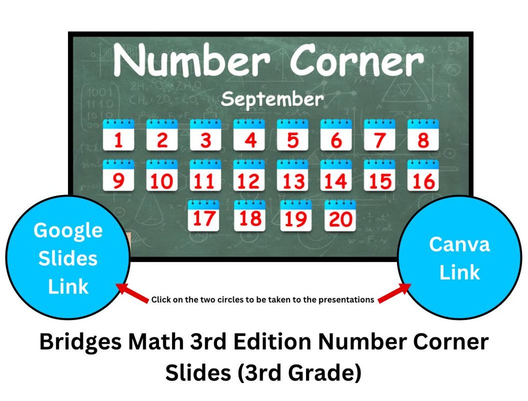 3rd Grade September Bridges Number Corner 3rd Edition - Etsy