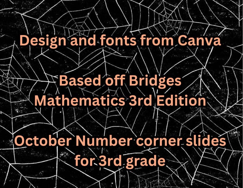 3rd Grade October Bridges Number Corner 3rd Edition - Etsy