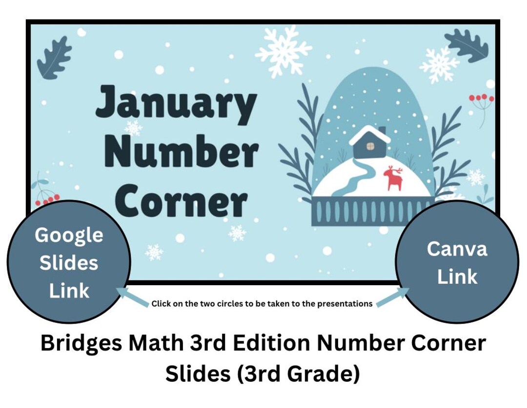 3rd Grade Third Edition, Bridges Number Corner January - Etsy