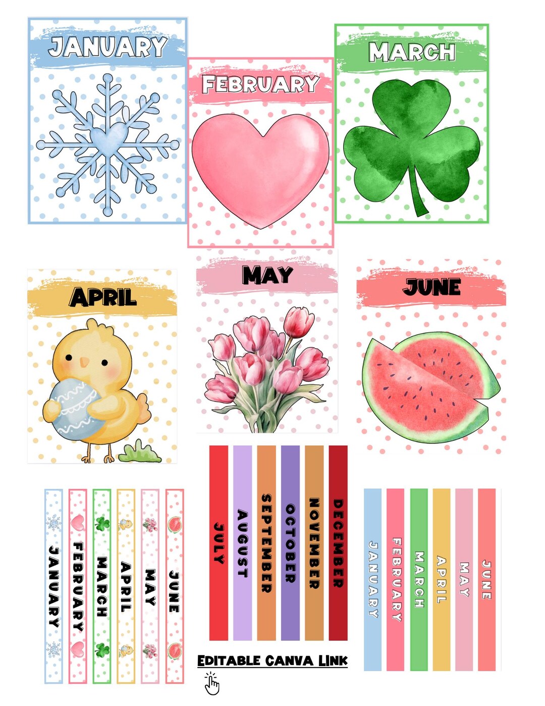 Monthly/ Seasonal Binder Covers and Spines - Etsy