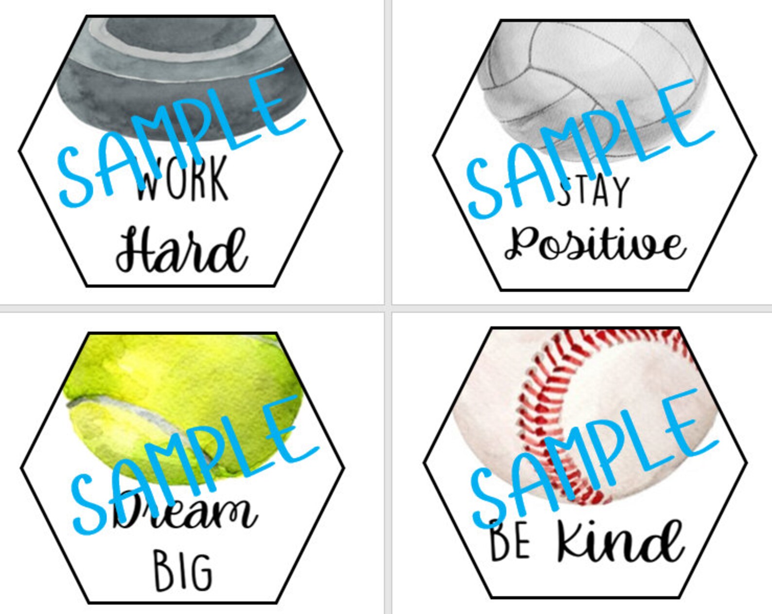 Honeycomb Sports Theme Posters - Etsy