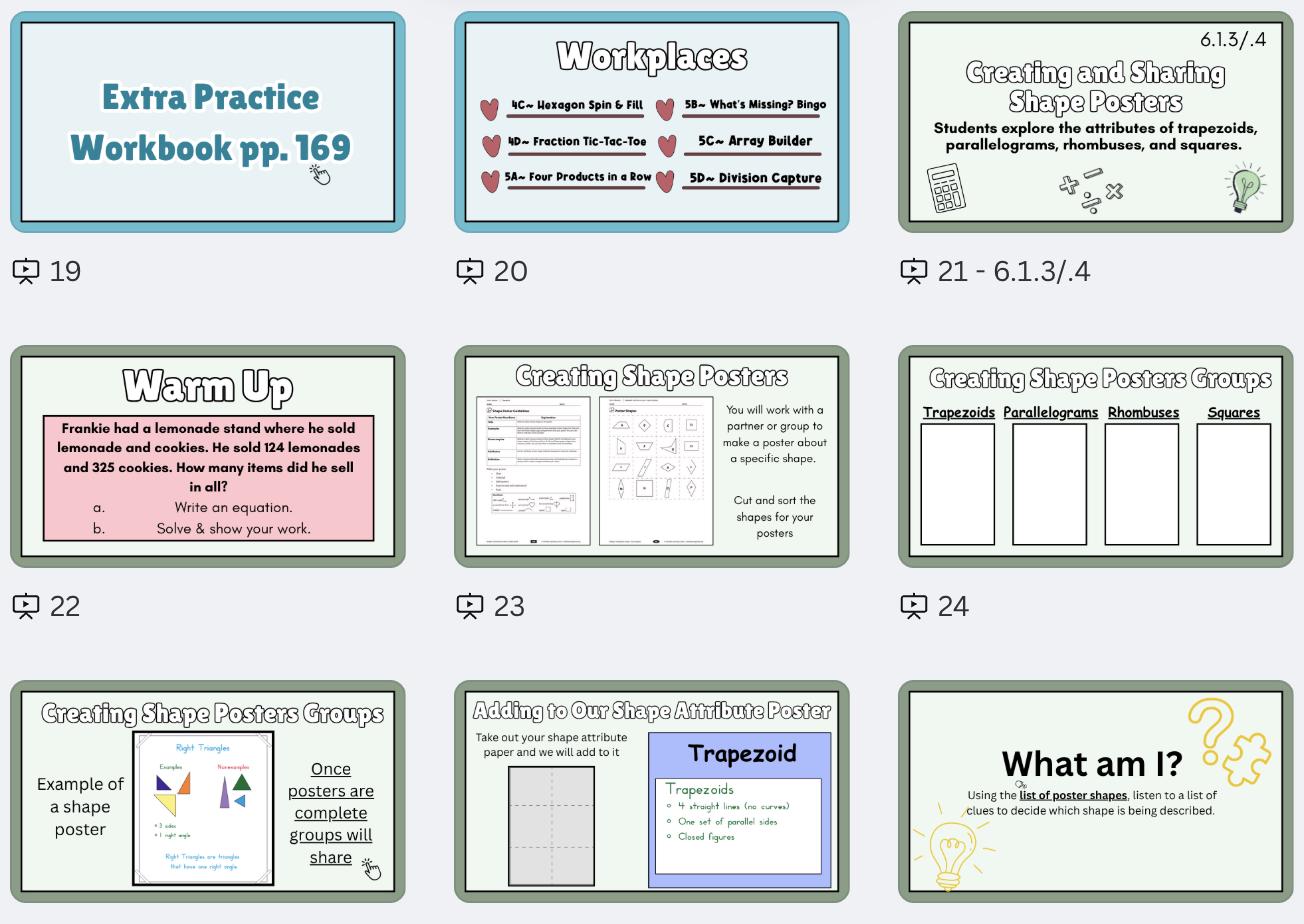 Unit 6 Bridges Math Slides 3rd Edition for 3rd Grade - Etsy