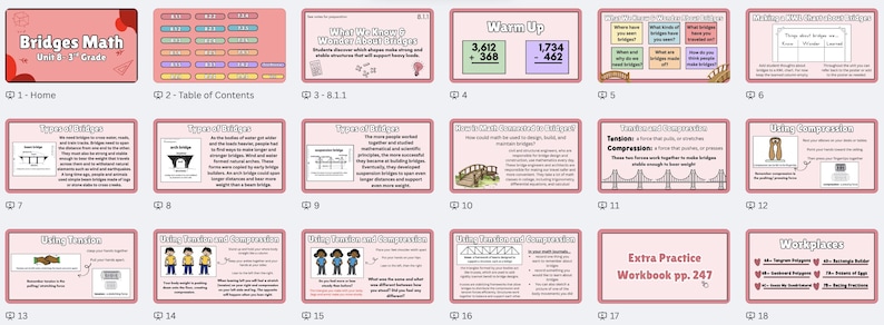 Units 1-8 Bridges 3rd Edition for 3rd Grade! Editable on Canva! - Etsy