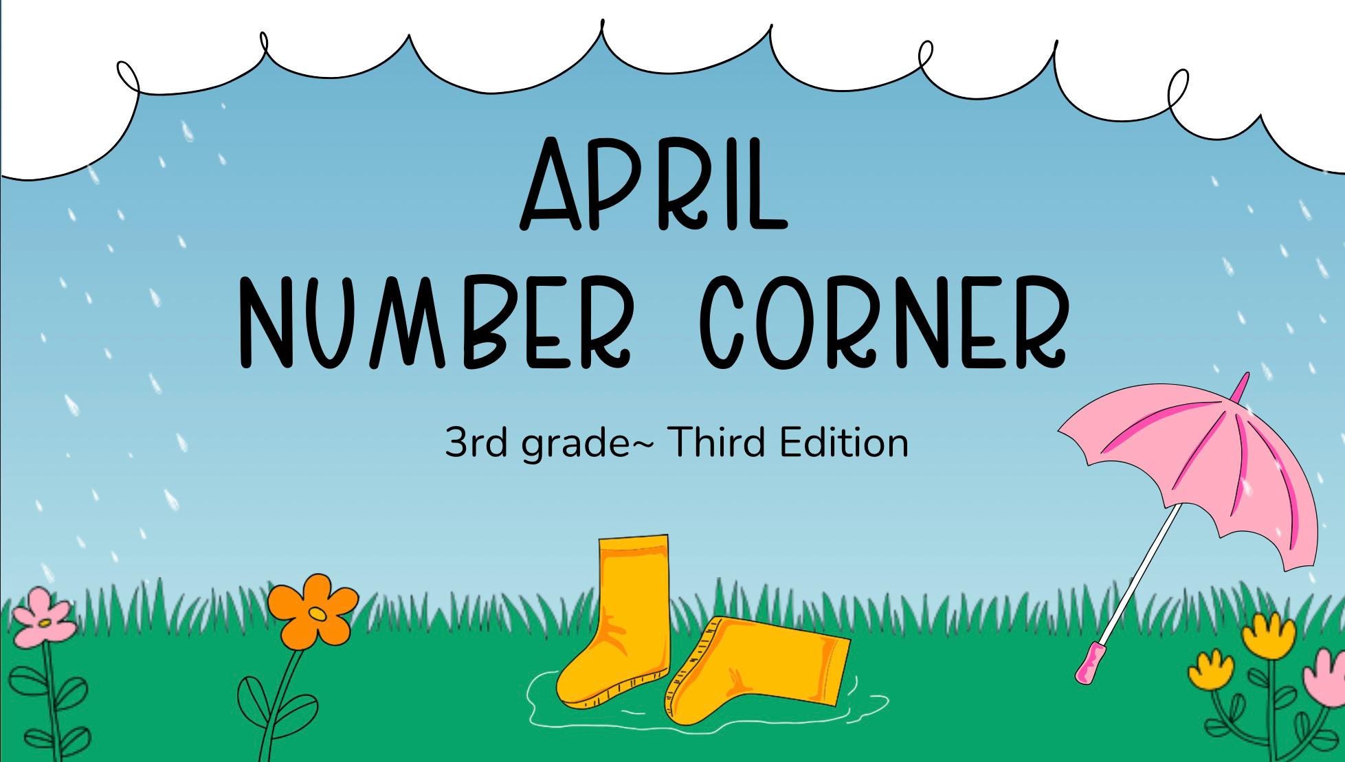 April Number Corner 3rd Grade 3rd Edition - Etsy