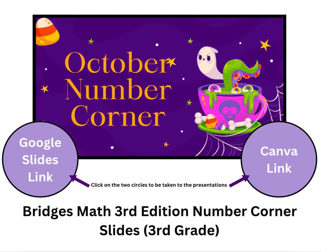 3rd Grade October Bridges Number Corner 3rd Edition - Etsy