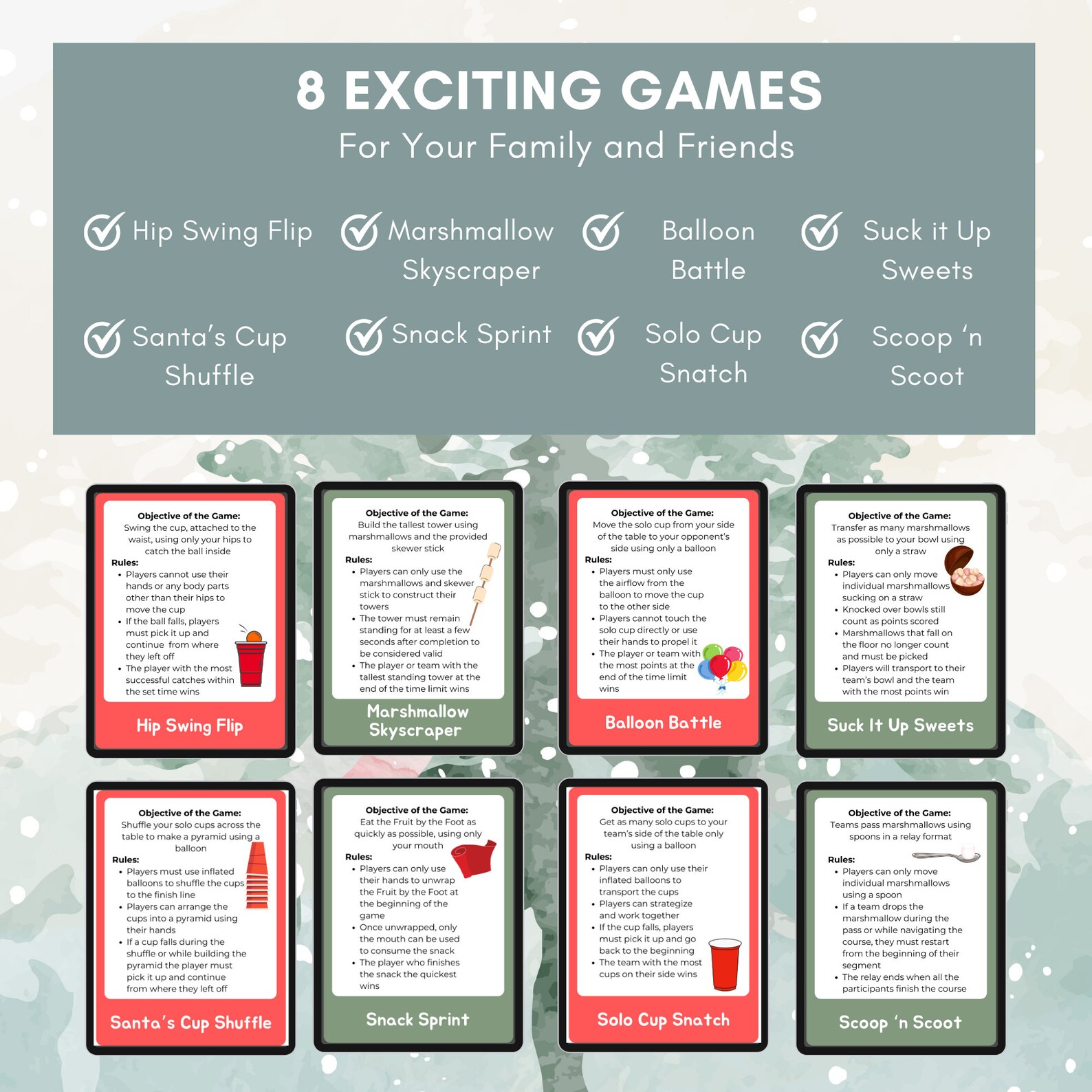 Festive Fun Pack Christmas Games Printable, Family Christmas Games ...