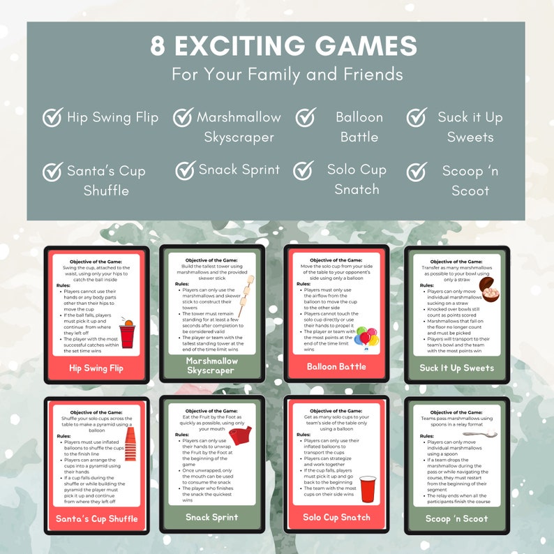 Festive Fun Pack Christmas Games Printable, Family Christmas Games ...