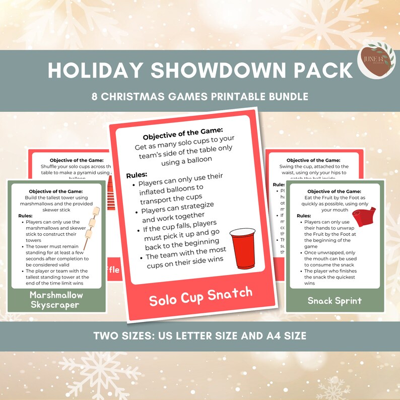 Holiday Showdown Pack Christmas Games Printable, Family Christmas Games ...