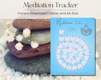 Meditation Tracker Printable Daily Meditation Journal Weekly Meditation ...