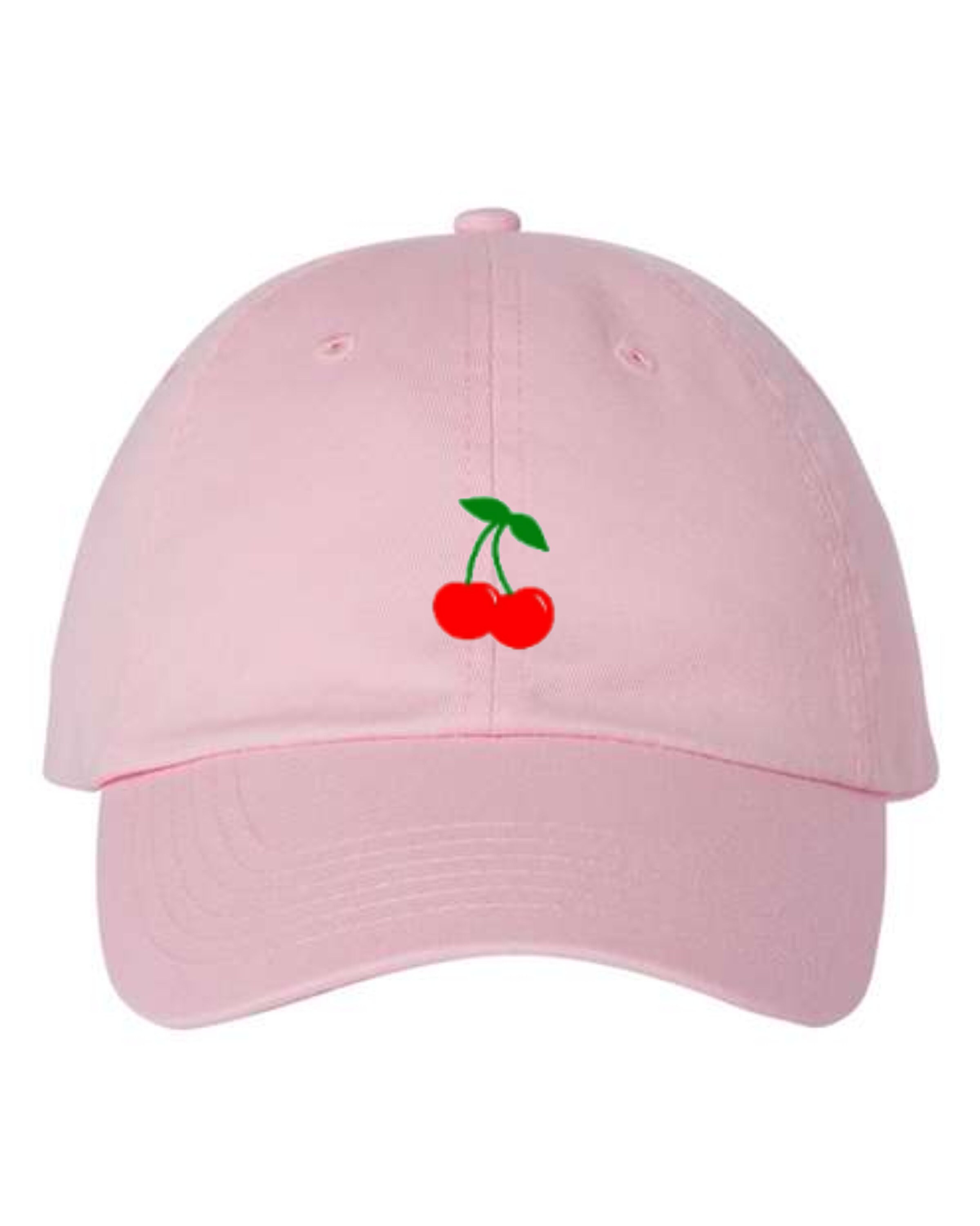 Cherries Fruit Embroidered Unisex Cotton Baseball Cap - Etsy