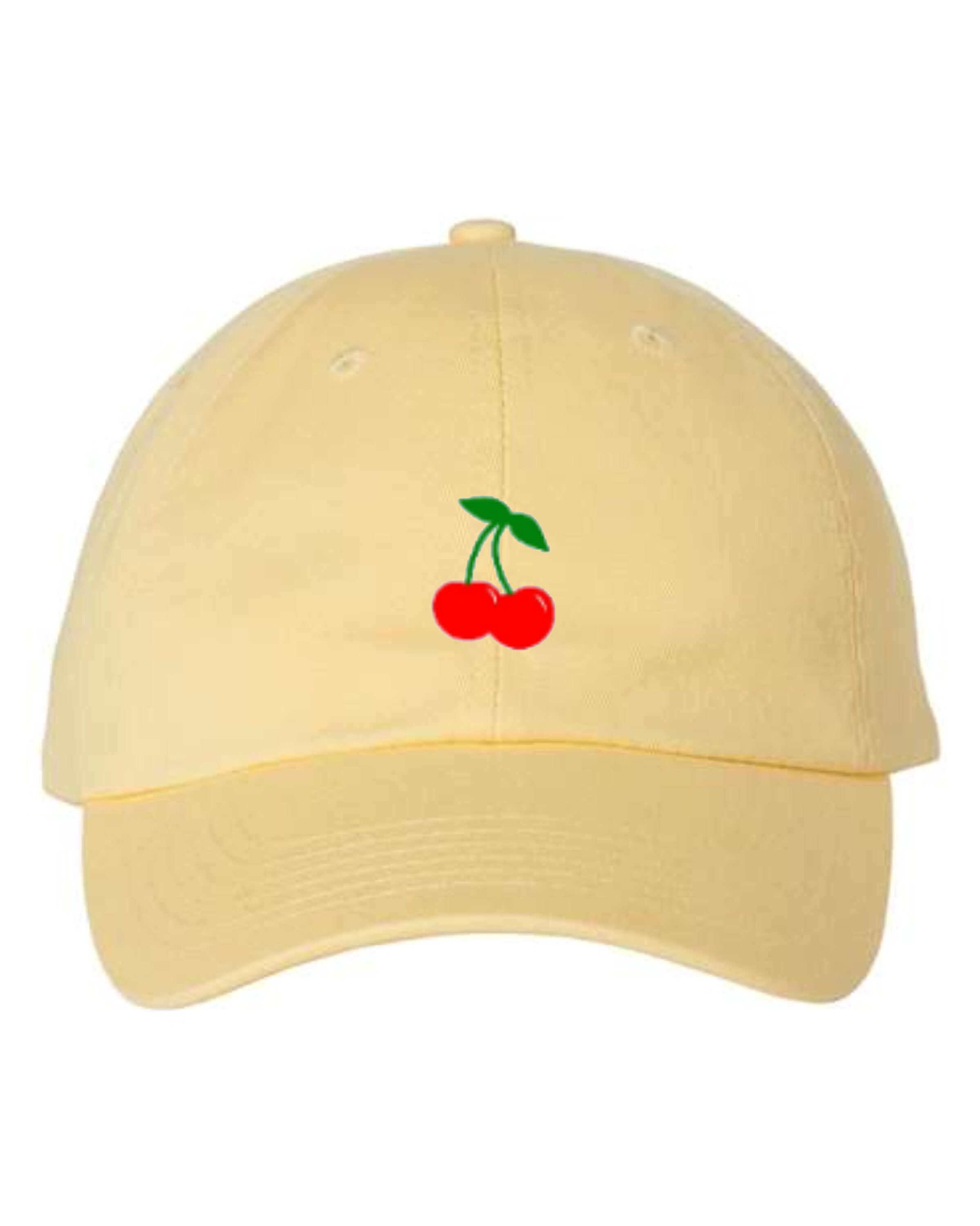 Cherries Fruit Embroidered Unisex Cotton Baseball Cap - Etsy