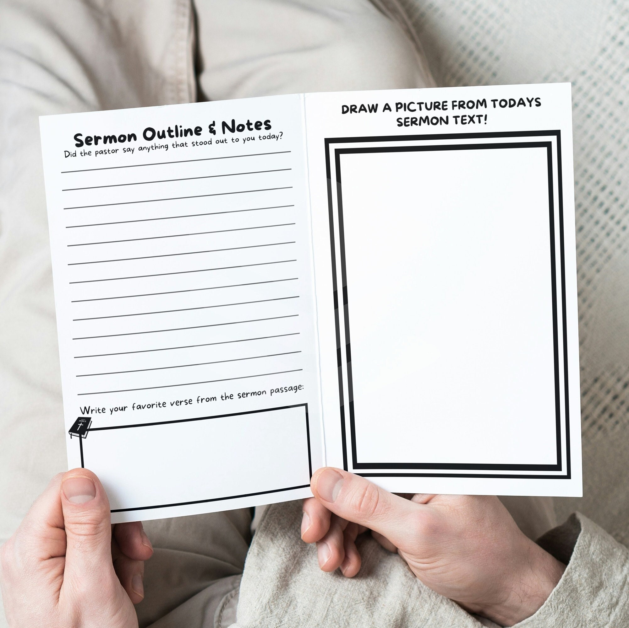 Kids Sermon Notes Printable - Etsy