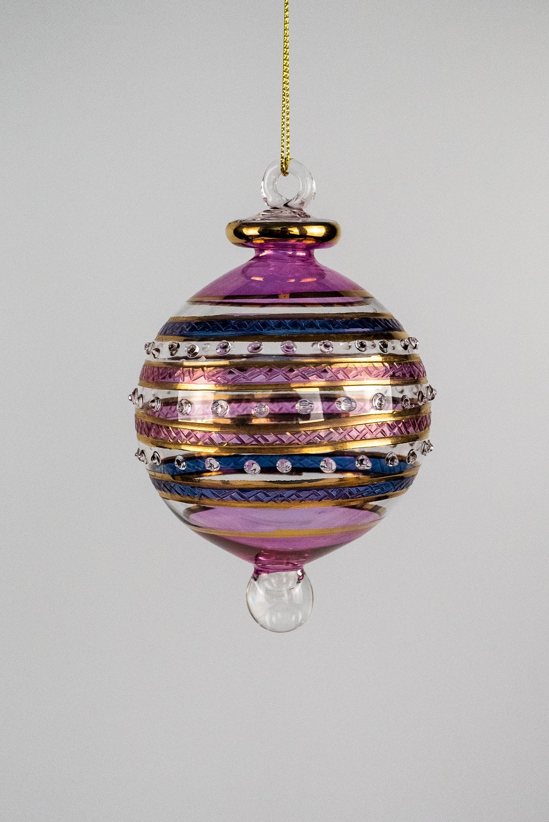 Unique Art Blown Glass Ornament Hand Made and Hand Painted Looks Also ...