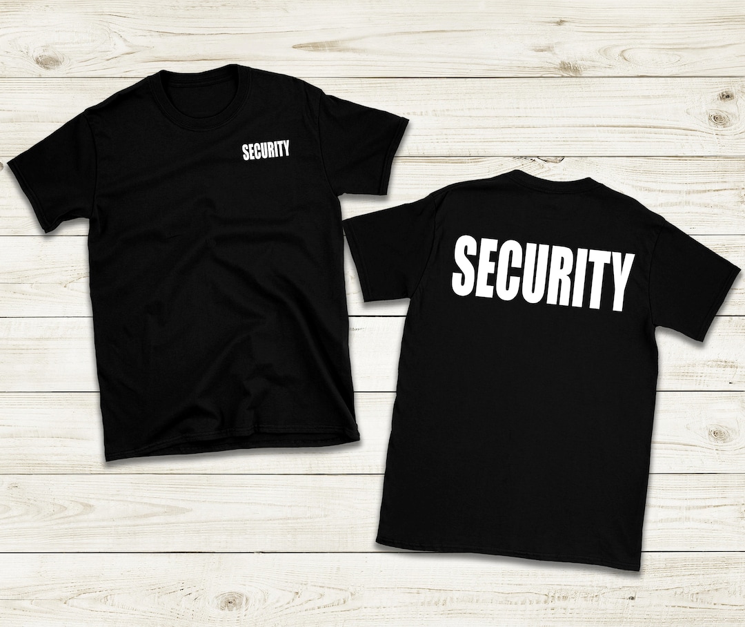 SECURITY Adult & Youth T-shirts, Security Shirt, Guard Tshirt, Bouncer ...