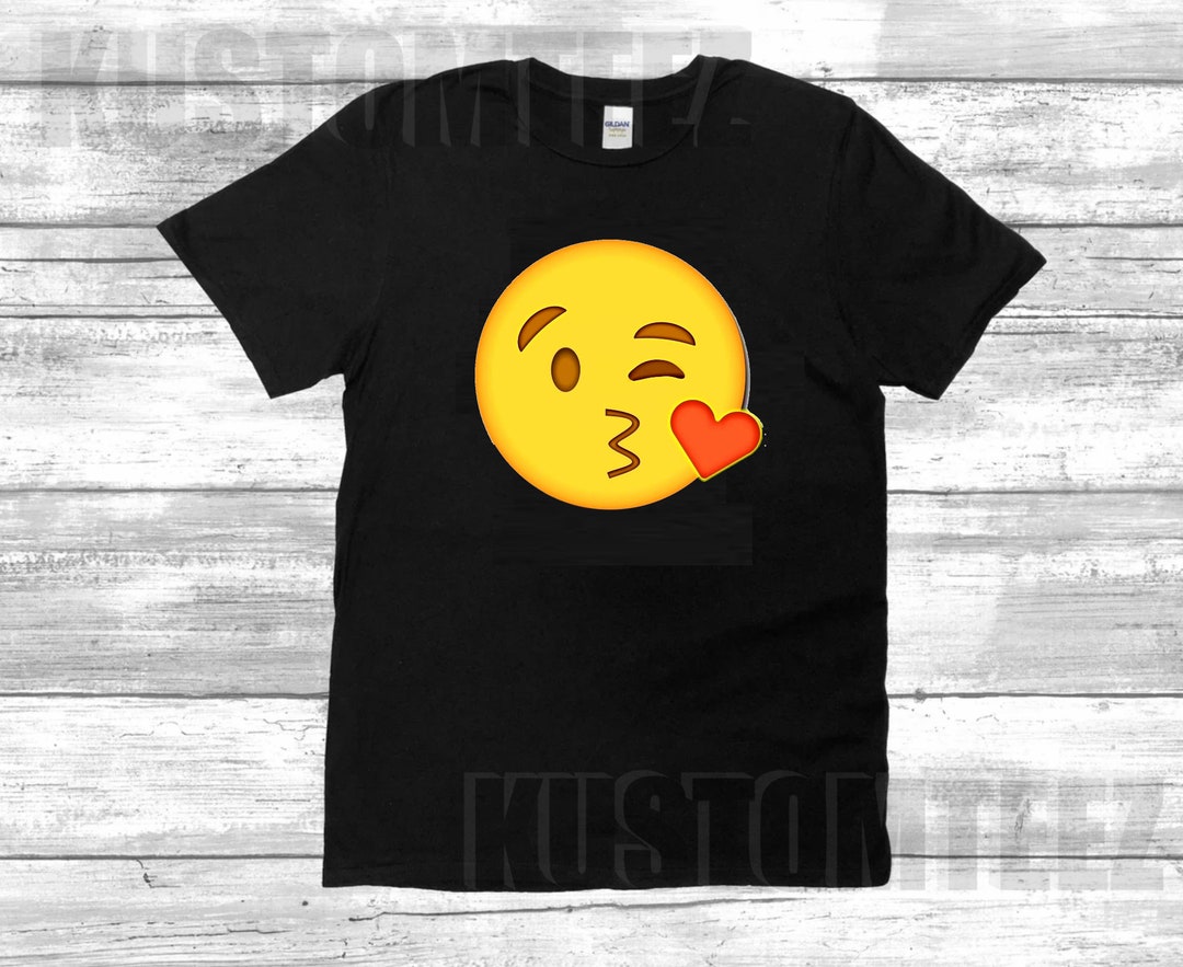 Face Blowing A Kiss Emoji Tshirt for Adult & Kids, for Groups,friends ...