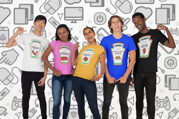 Group Condiments Shirts Matching Condiment Halloween Costume | Etsy