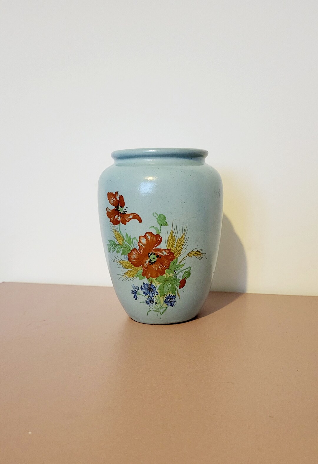 Vintage Hartrox Stoneware Vase, Castleford Poppy Floral Design - Etsy