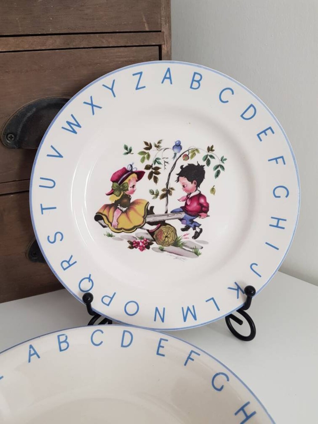 Vintage Lord Nelson Nursery Rhyme Plate and Bowl Set, Alphabet Decor - Etsy