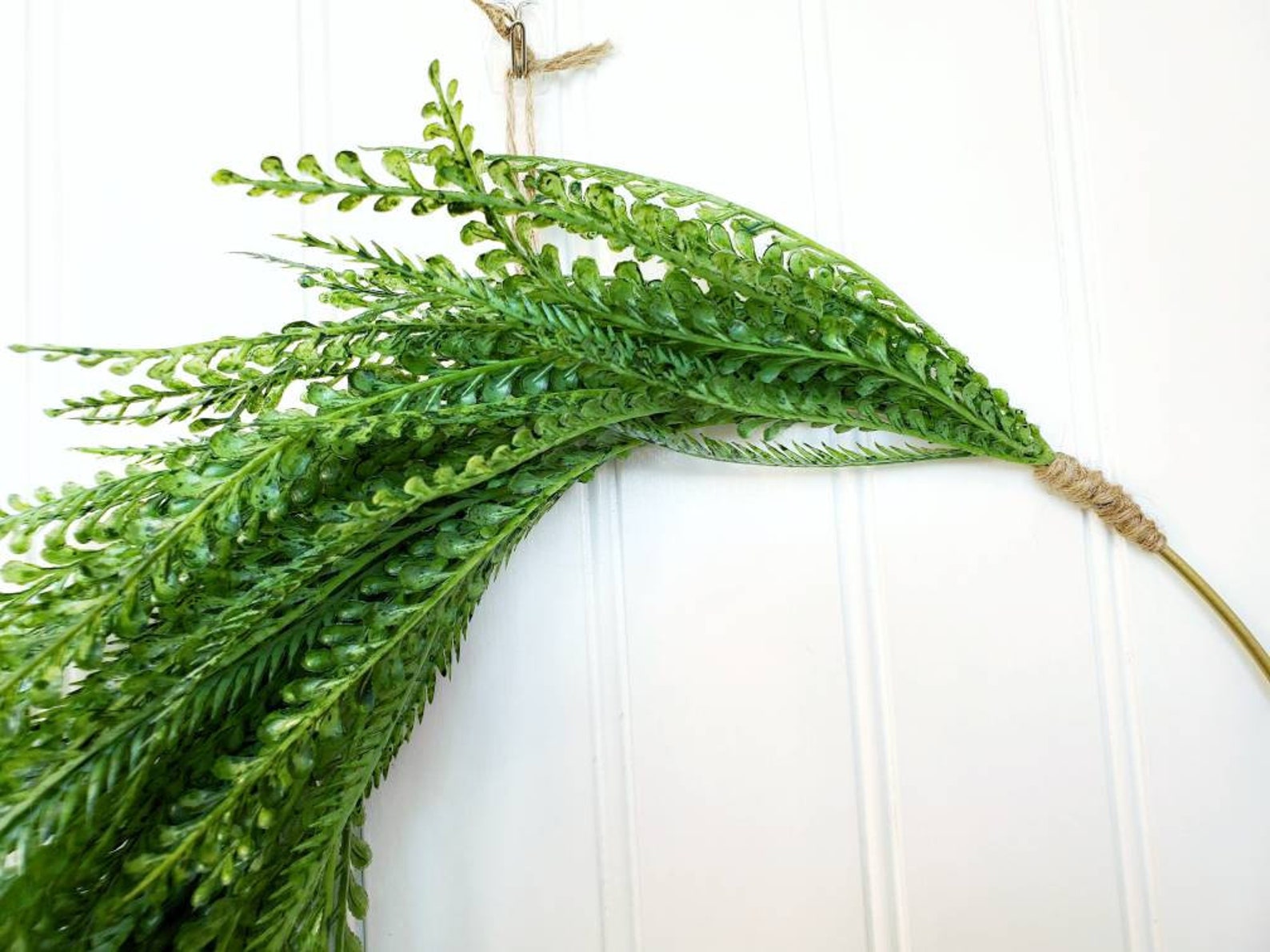 Modern Summer Wreath, Minimalist Wreath, Year Round Wreath, Gold Hoop ...