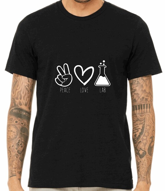 Peace Love Lab T Shirt Lab Tech Medical Technologist | Etsy