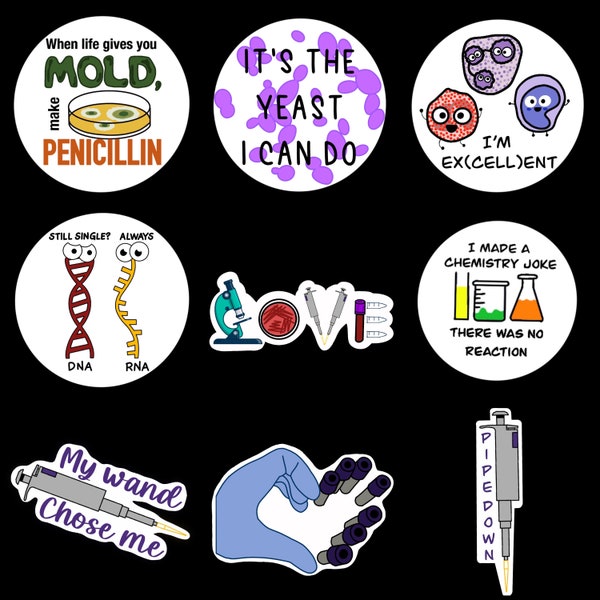 Medical Lab Science Sticker Designs - Etsy