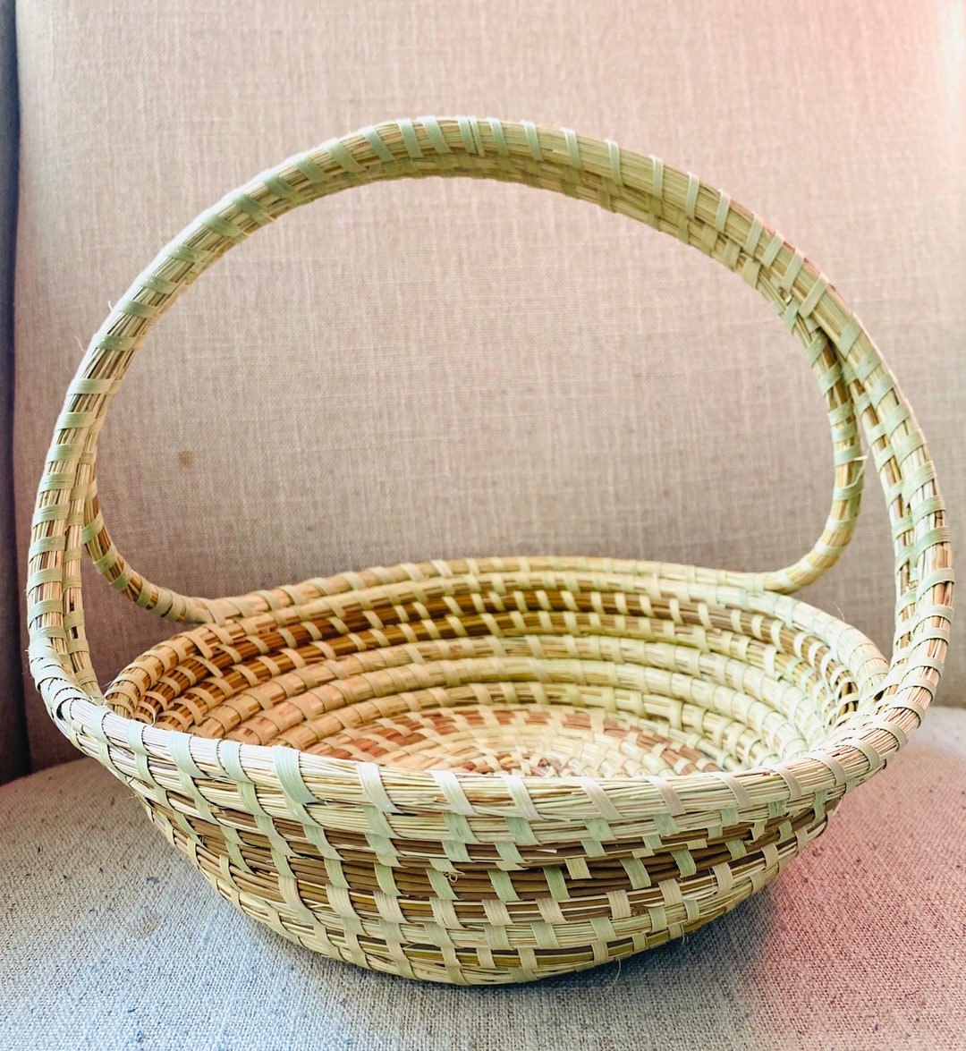 Gullah| S-handle Basket| Handle Basket | Low-country | Sweetwater| Coil ...