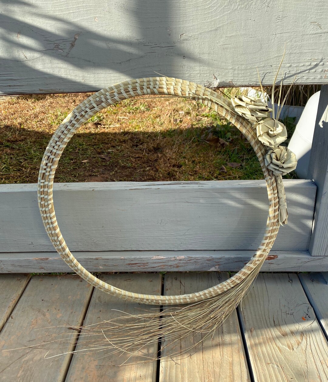 Gullah | Low-country | Sweetwater | Coil | Wreath | Sweetgrass Wreath ...