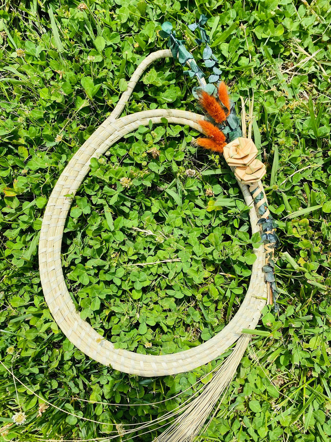 Gullah | Low-country | Sweetwater | Coil | Wreath | Sweetgrass Wreath ...