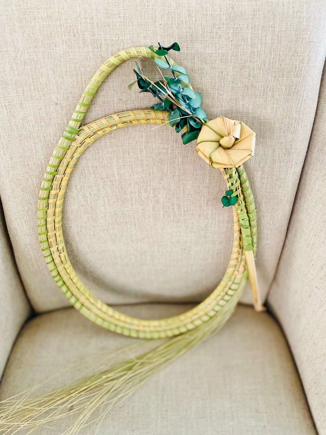 Gullah | Low-country | Sweetwater | Coil | Wreath | Sweetgrass Wreath ...