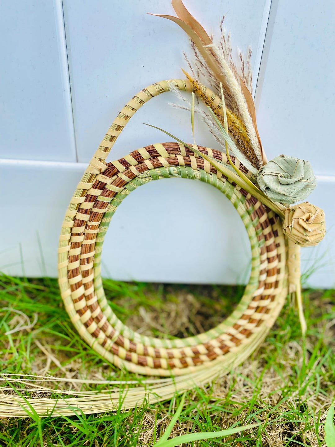 Gullah | Low-country | Sweetwater | Coil | Wreath | Sweetgrass Wreath ...