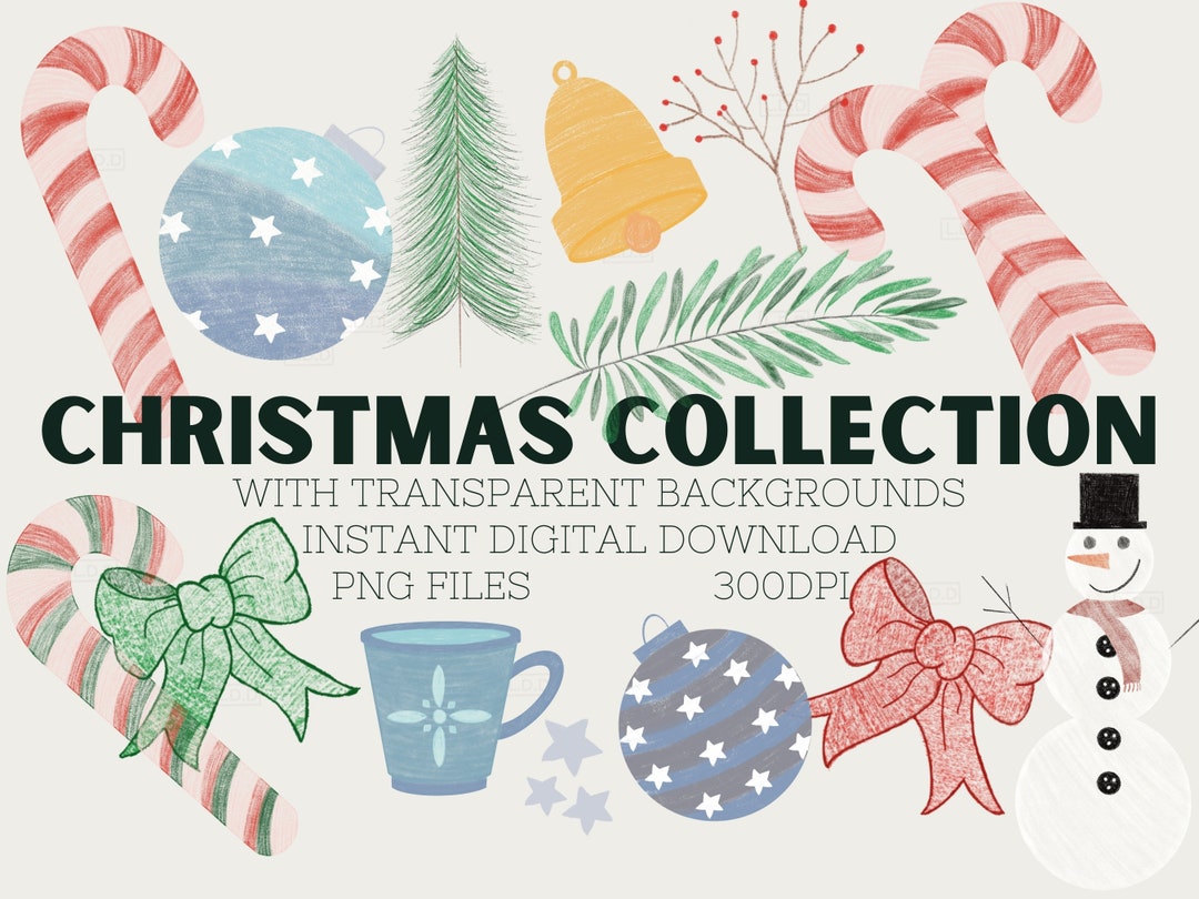 Christmas Clipart Bundle, Merry Christmas Clipart, Christmas ...