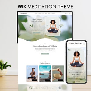 Wix Website Template, Online Meditation Website Design, Yoga Classes ...