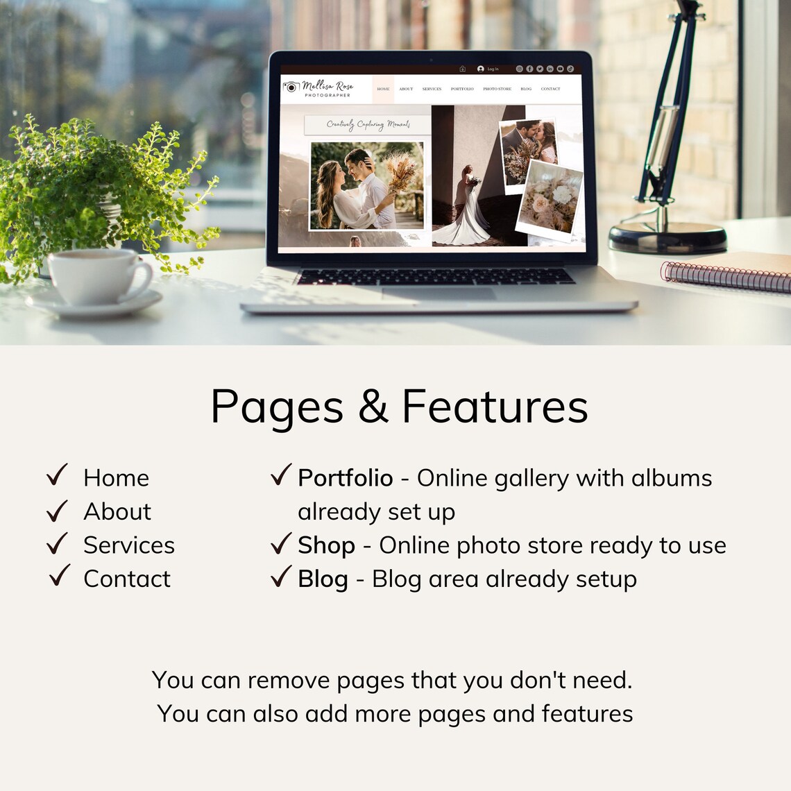 Photographer Website Template, Photographer Wix Template, Wix Website ...