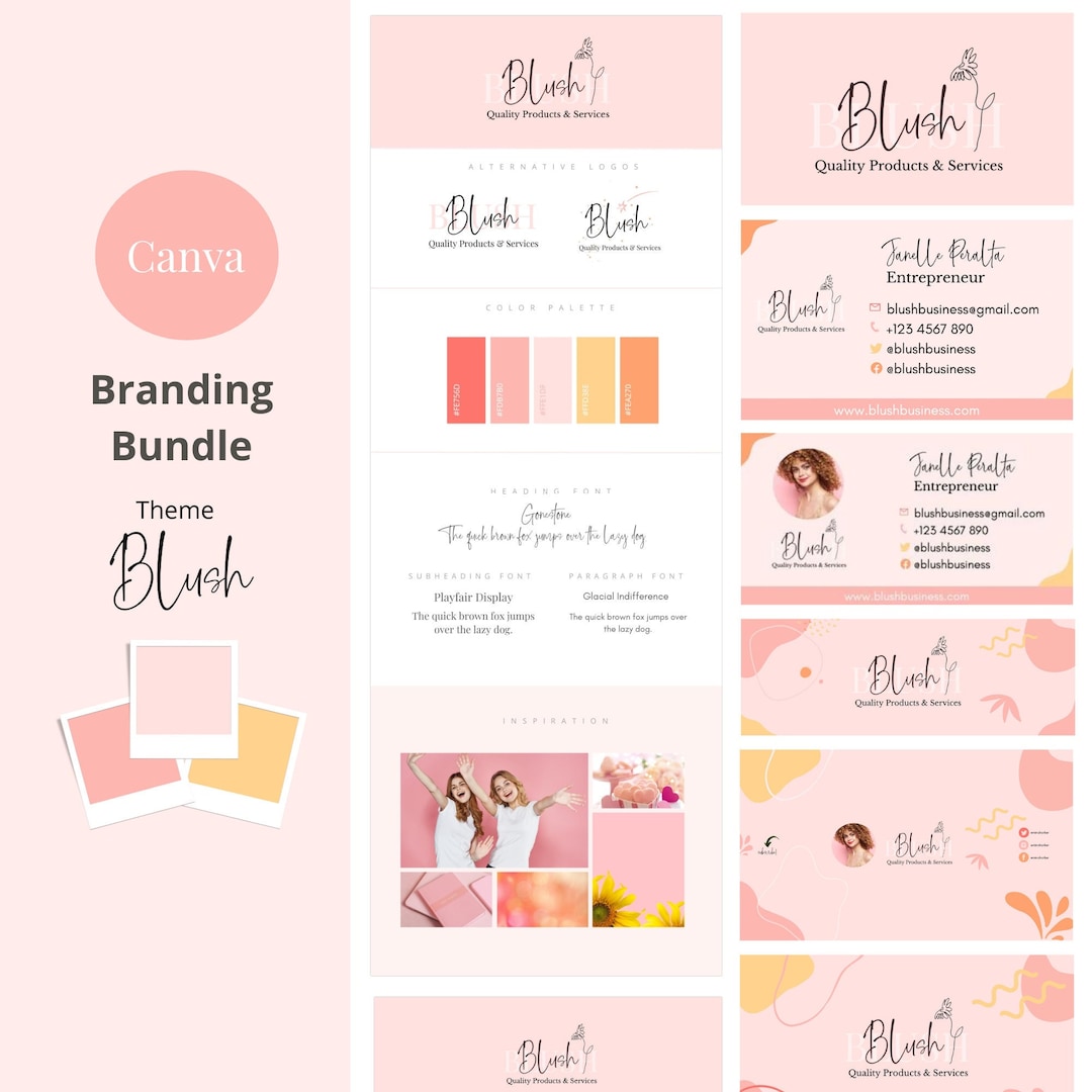 Canva Branding Bundle Branding Kit Complete Brand Kit - Etsy
