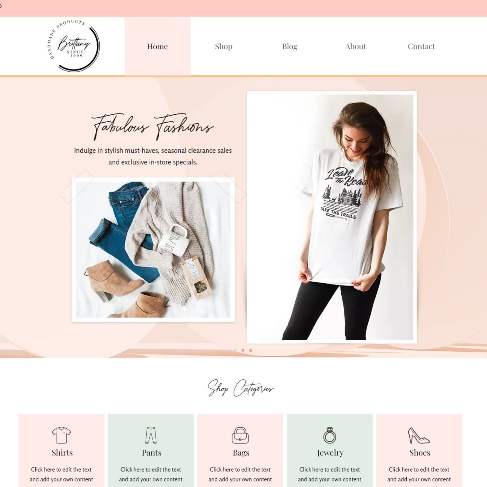 Wix Online Store Template Shop Template Ecommerce Website - Etsy