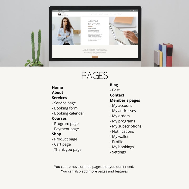 Wix Website Template Wix Template Website Design Wix Web - Etsy