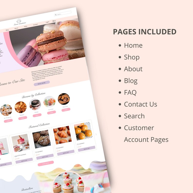 Bakery Website Template, Wix Website Template for Baking Business ...