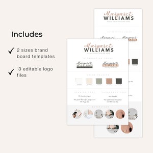 Earth Colors Feminine Canva Brand Kit Template Brand Board - Etsy