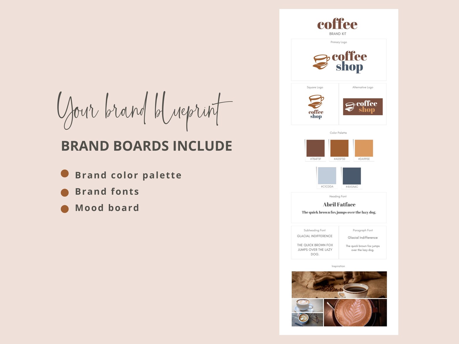 Canva Brand Kit Template Coffee Branding Kit Brand Board Template ...