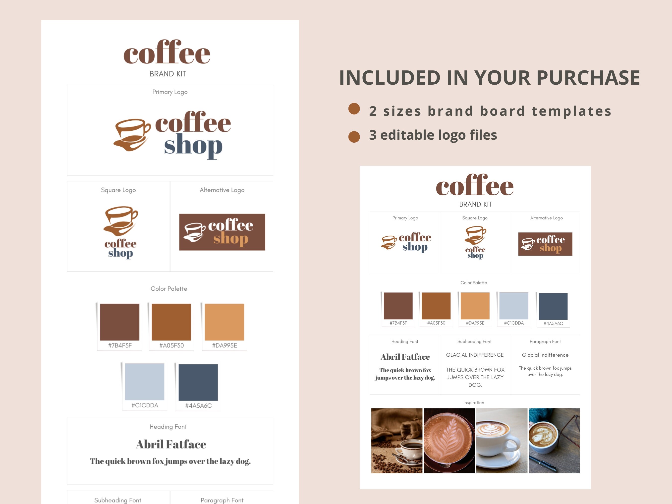 Canva Brand Kit Template Coffee Branding Kit Brand Board Template ...