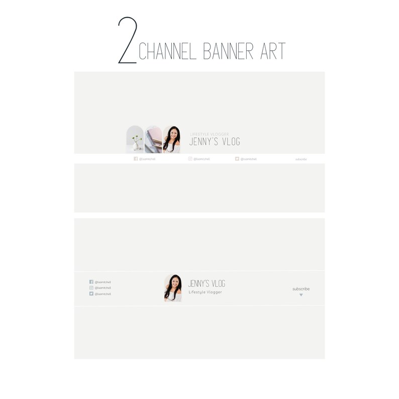 Minimalist Youtube Branding Kit Youtube Channel Kit Canva - Etsy