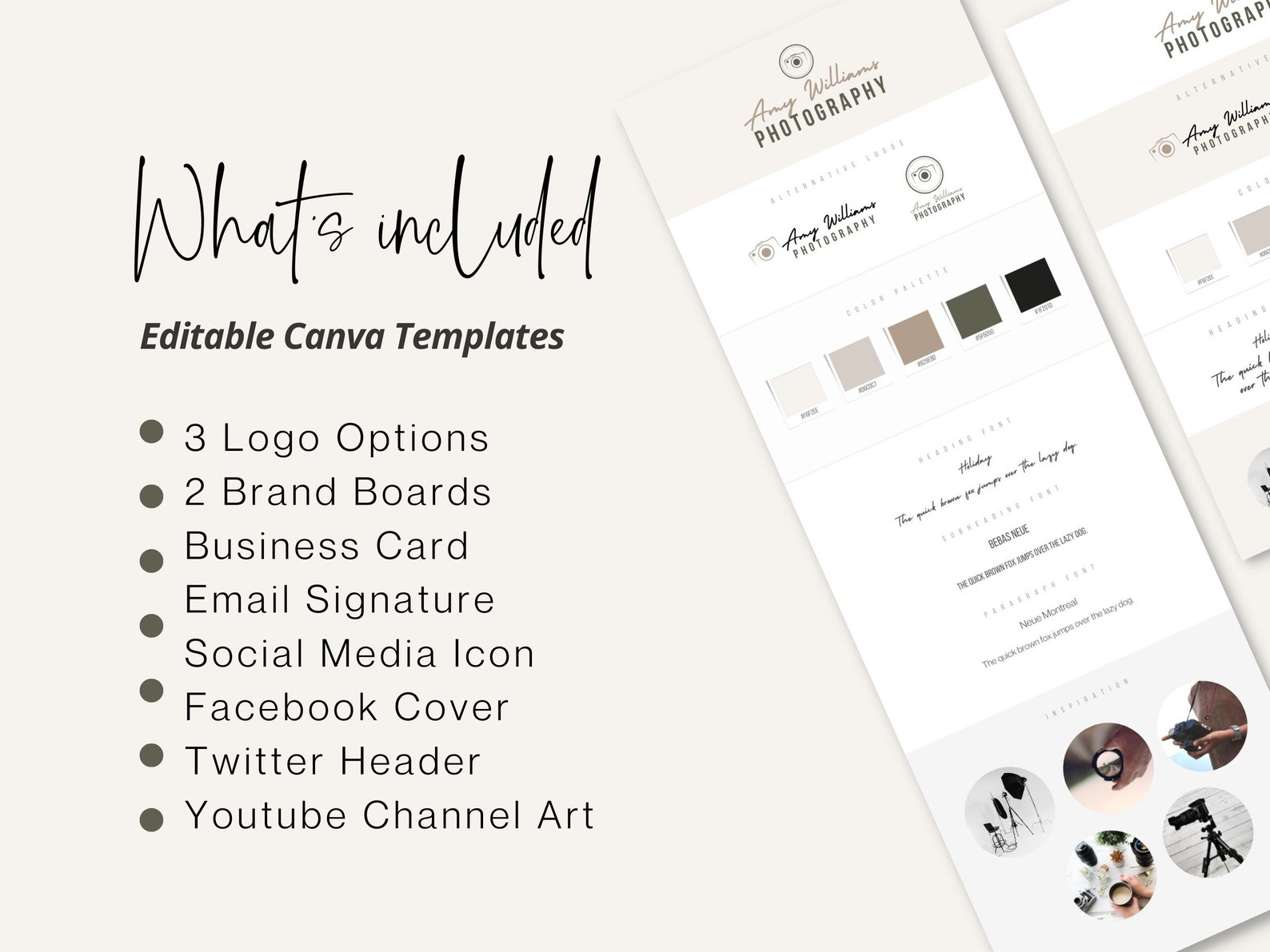 Photographer Branding Kit, Canva Branding Bundle, Photography Brand Kit ...