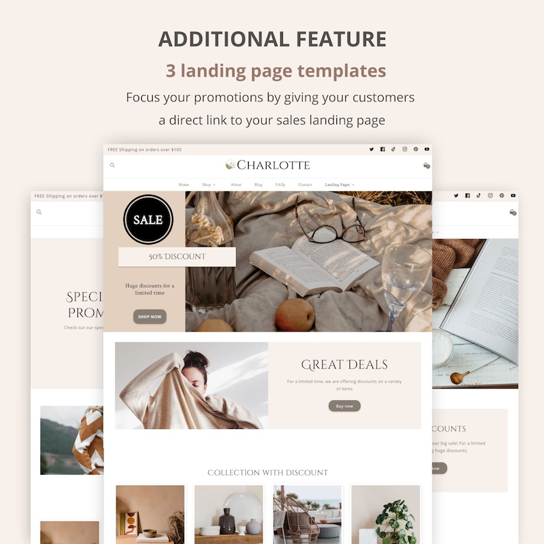 Shopify Theme Template, Shopify Website Template, Shopify Web Design ...