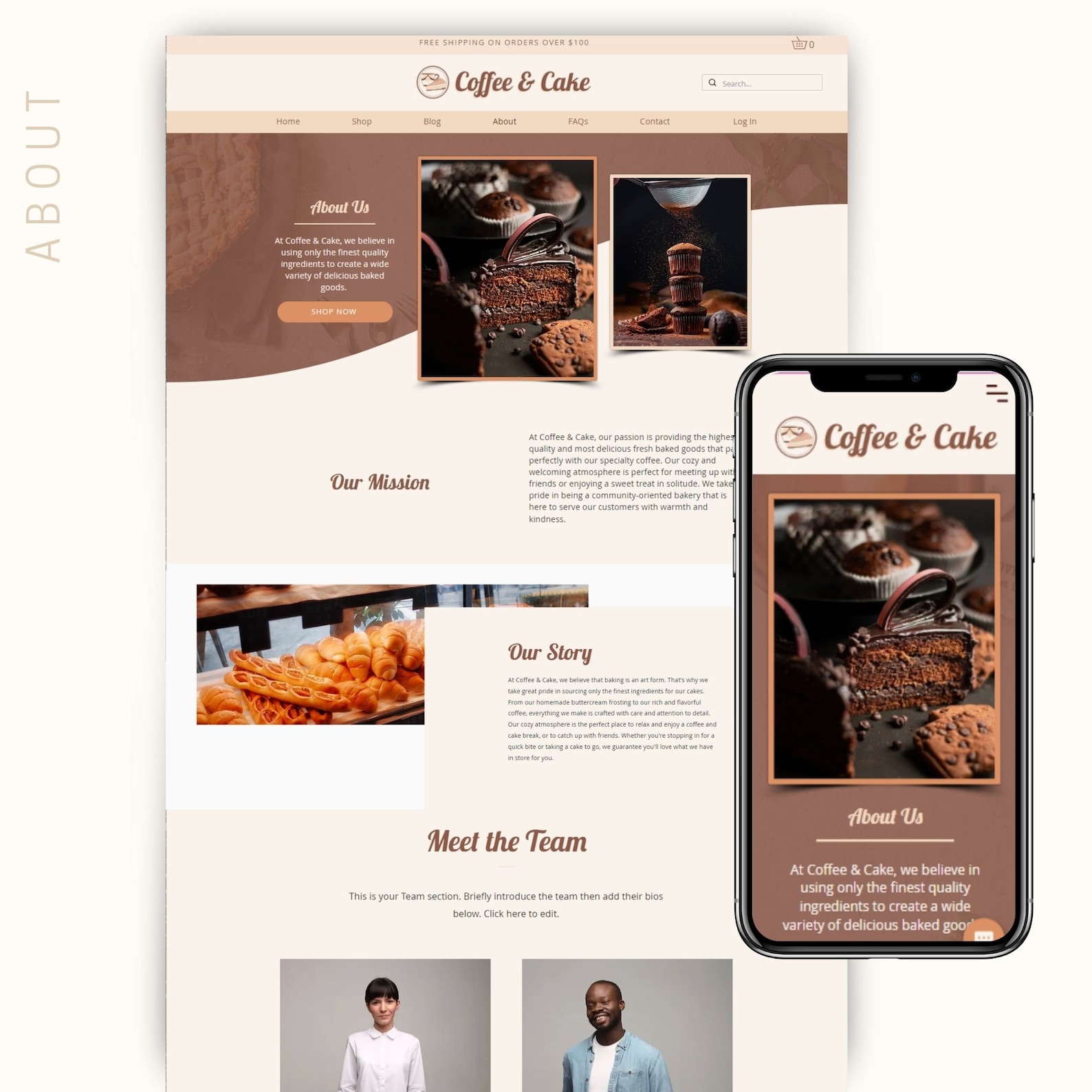 Bakery Website Template, Wix Website Template for Baking Business ...