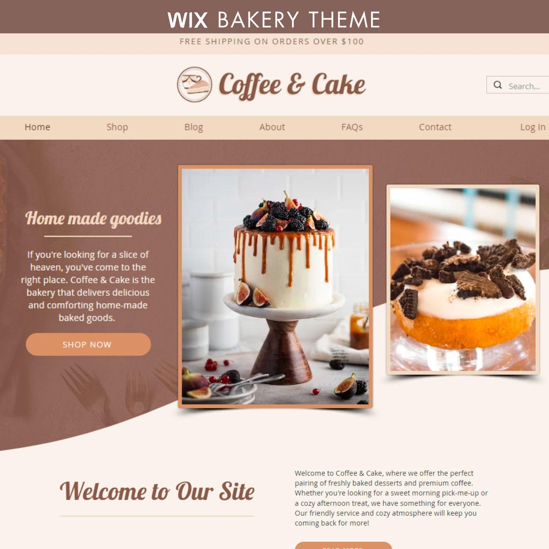 Bakery Website Template, Wix Website Template for Baking Business ...